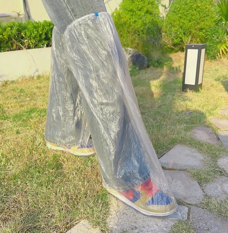 10pcs Waterproof and Anti-Slip Disposable Rain Shoe Cover Transparent ...