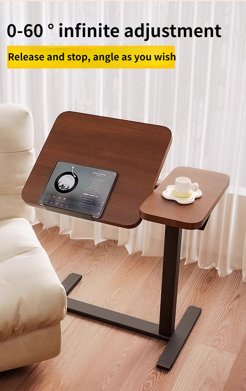 Adjustable Rotating Table For Room Premium Wood Top & Metal Frame ...