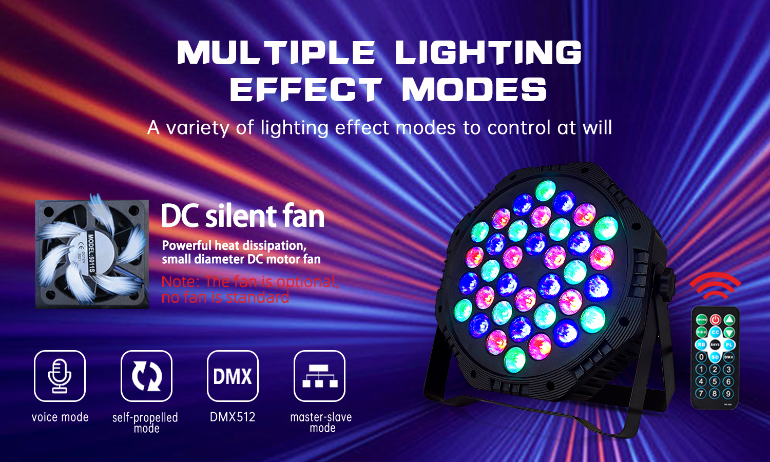 4PCS 36/54 Par RGB stage light spot light LED par light RGB disco light ...