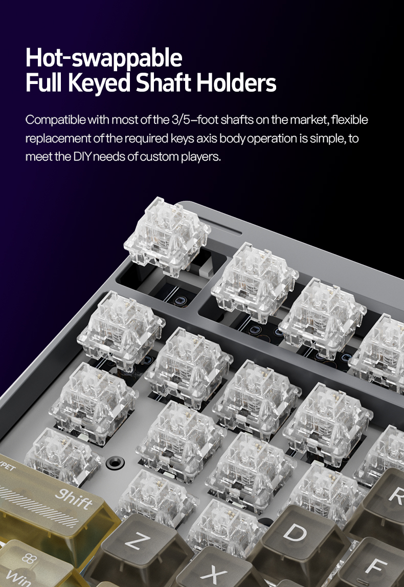 Langtu T98 3-Mode RGB gaming keyboard and mouse set, backlit wired mechanical keyboard, laptops ...