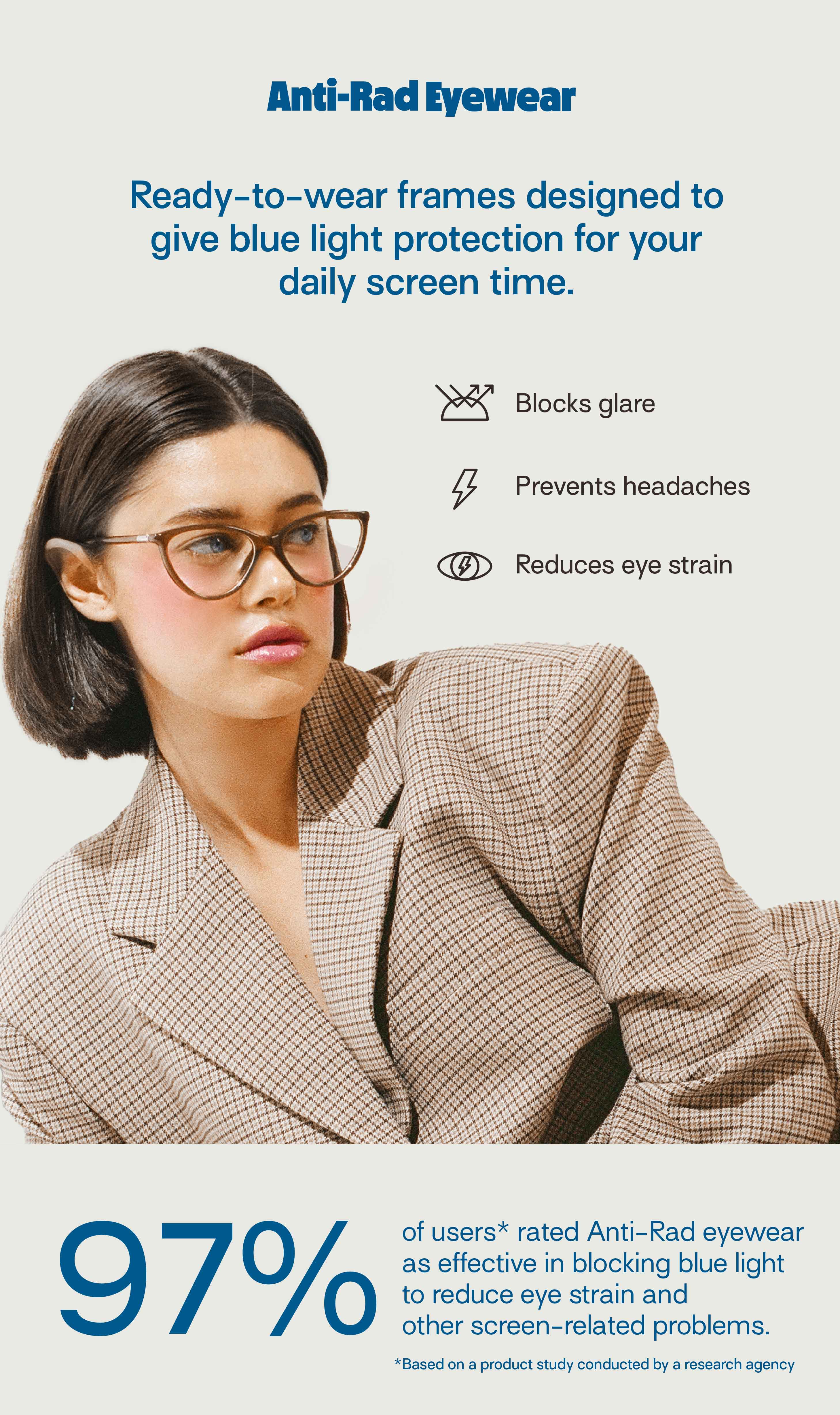 Sunnies Studios Anti-Rad Eyewear Leia (Non-graded Anti-Radiation ...