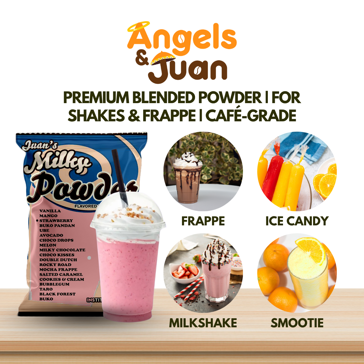 Juan's Milky Hazelnut Premium Flavored Milk Powder Mix for Milkshake ...