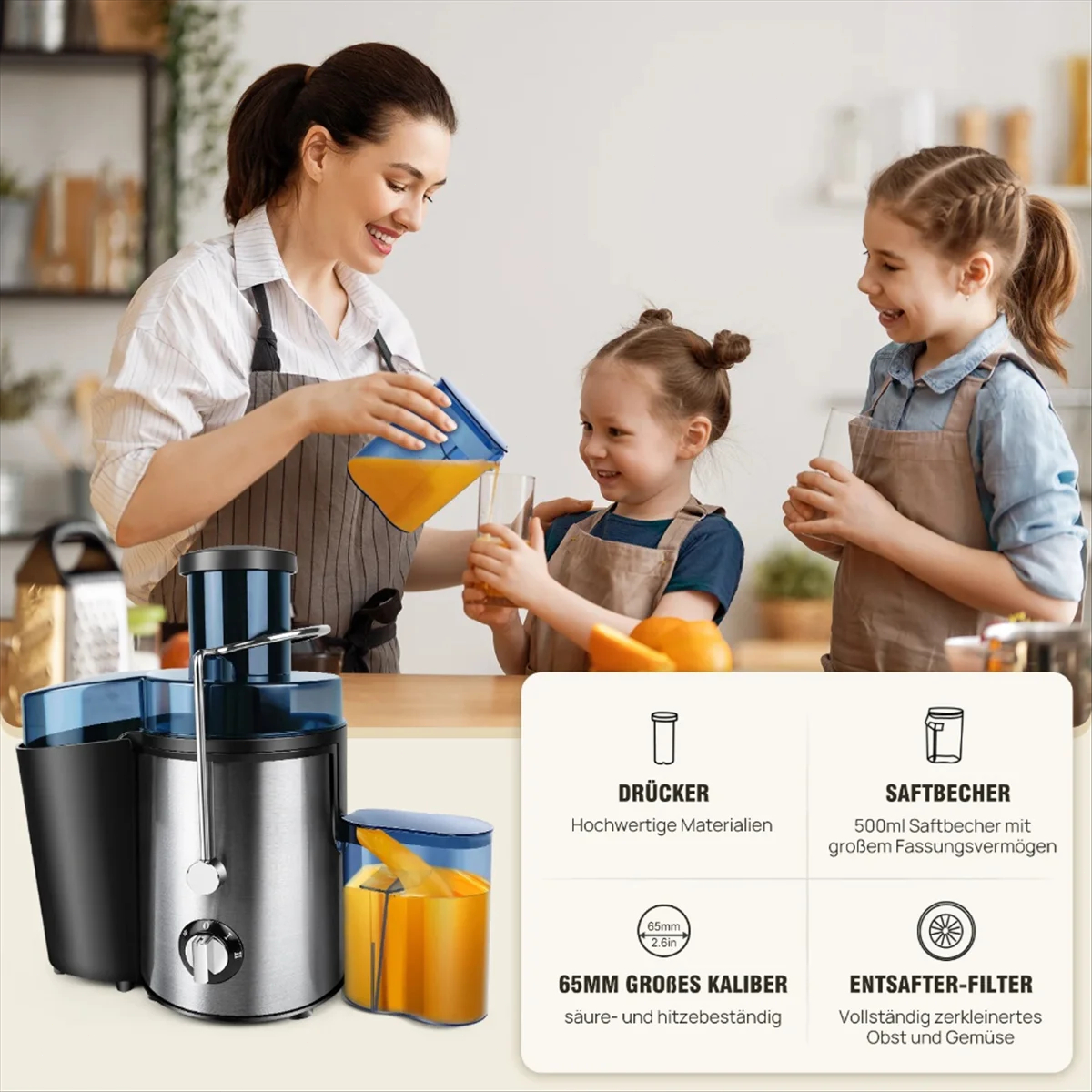 BOBO Electric Juicer Fruit and Vegetable Machine Large Capacity Heavy ...