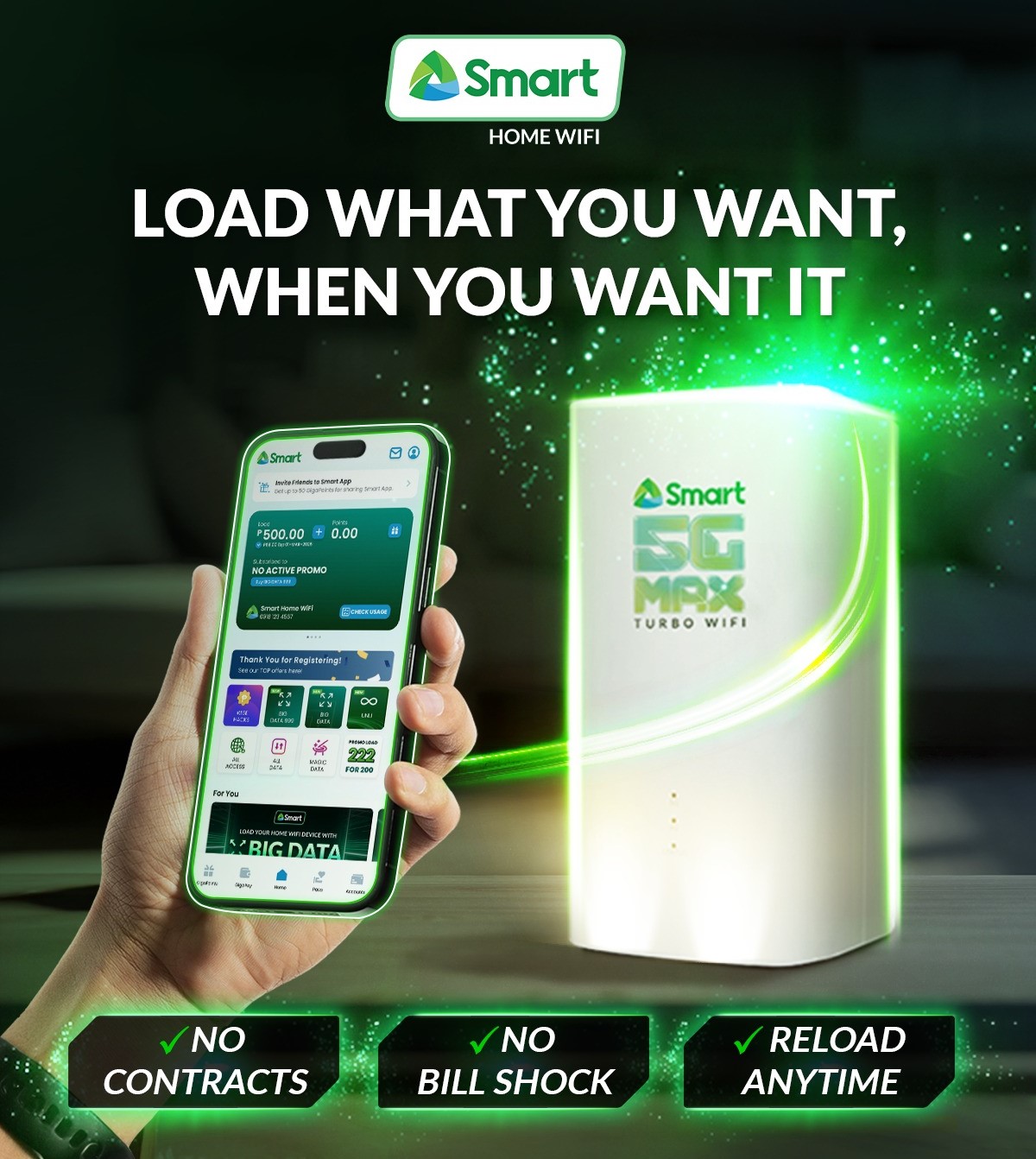 SMART 5G MAX TURBO WIFI FREE 15 days UNLI Data (H153-381) | Shopee ...