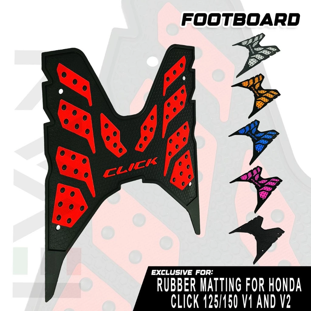 FOOTBOARD RUBBER MATTING FOR HONDA CLICK 125/150 V1, V2 MOTORCYCLE ...