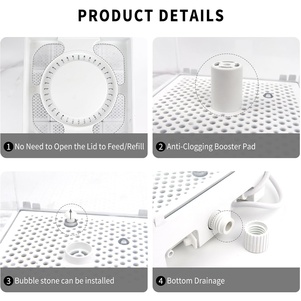 NIXO Betta Fish Tank Smart Automatic Heating Easy Water Change Valve ...