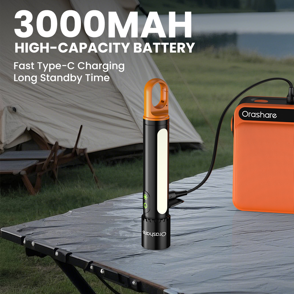 Orashare OL03 Max LED Flashlight Rechargeable 3000mAh USB Output Super ...