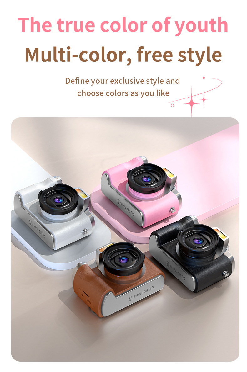 Digital Camera 4K HD 50MP Selfie Portable Mini Photography Cameras With ...