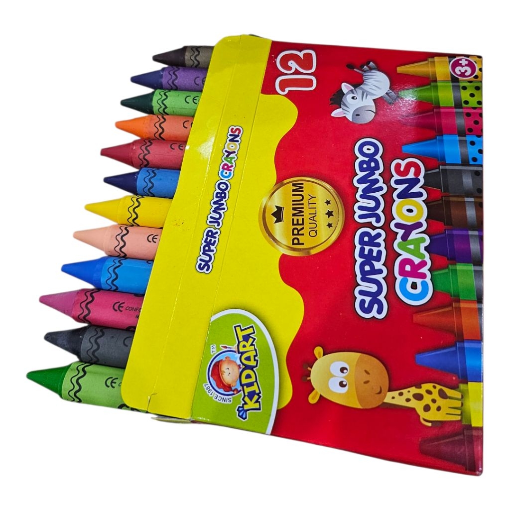 Kid Art Super Jumbo Crayons 12 Colors | Shopee Philippines