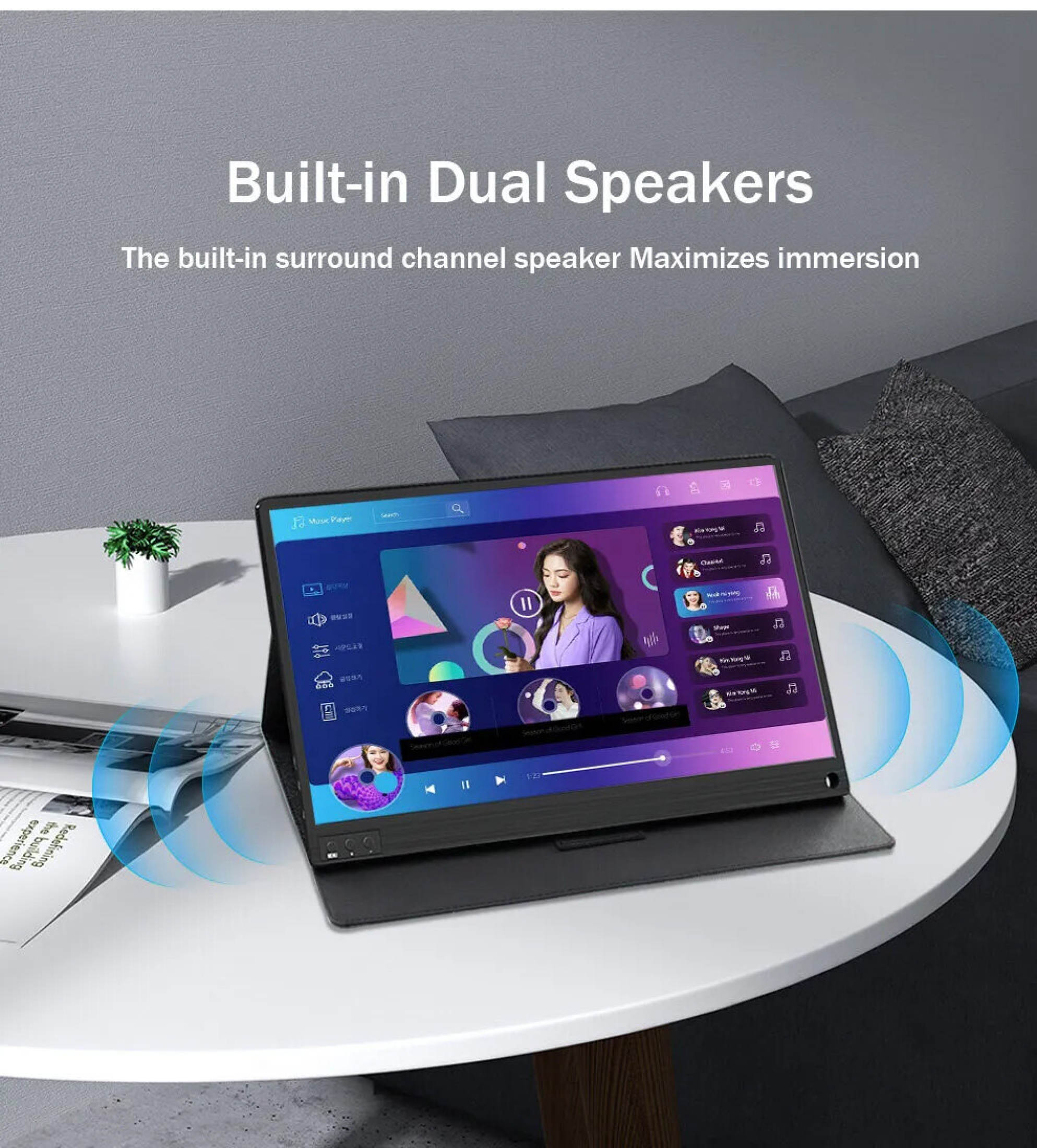 EXPOSE Portable Monitor for Laptop 15.6" Touch 144HZ Speaker Gaming ...