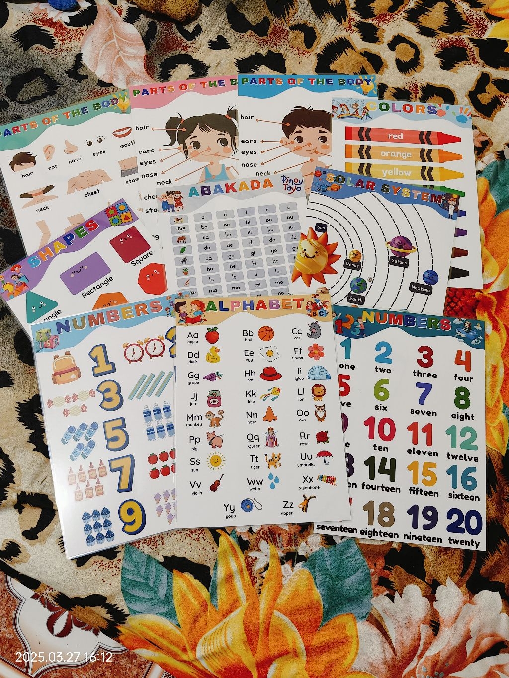 EDUCATIONAL CHART FOR KIDS LAMINATED A4 SIZE | Shopee Philippines