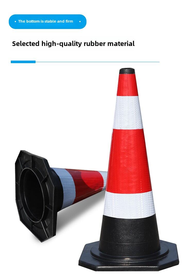 60CM 70CM 90CM rubber cone roadblock cone ice cream cone traffic safety ...