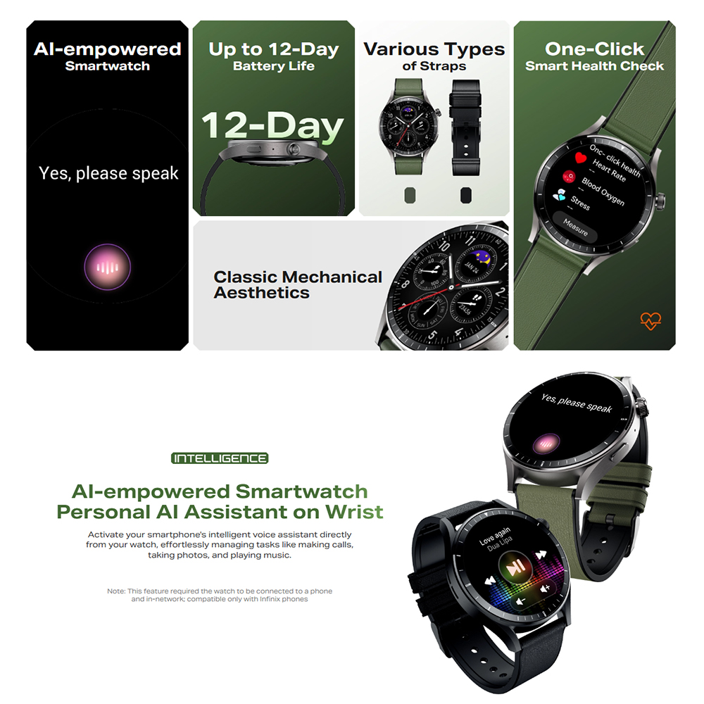 Infinix XWatch N4 Pro | AI-Empowered Smartwatch | Smart Health Check ...