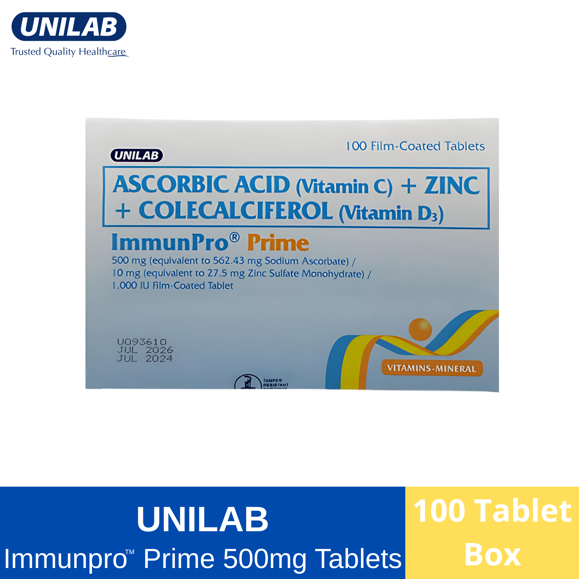 UNILAB Immunpro Prime 1 Box Total of 100 Tablets | Shopee Philippines
