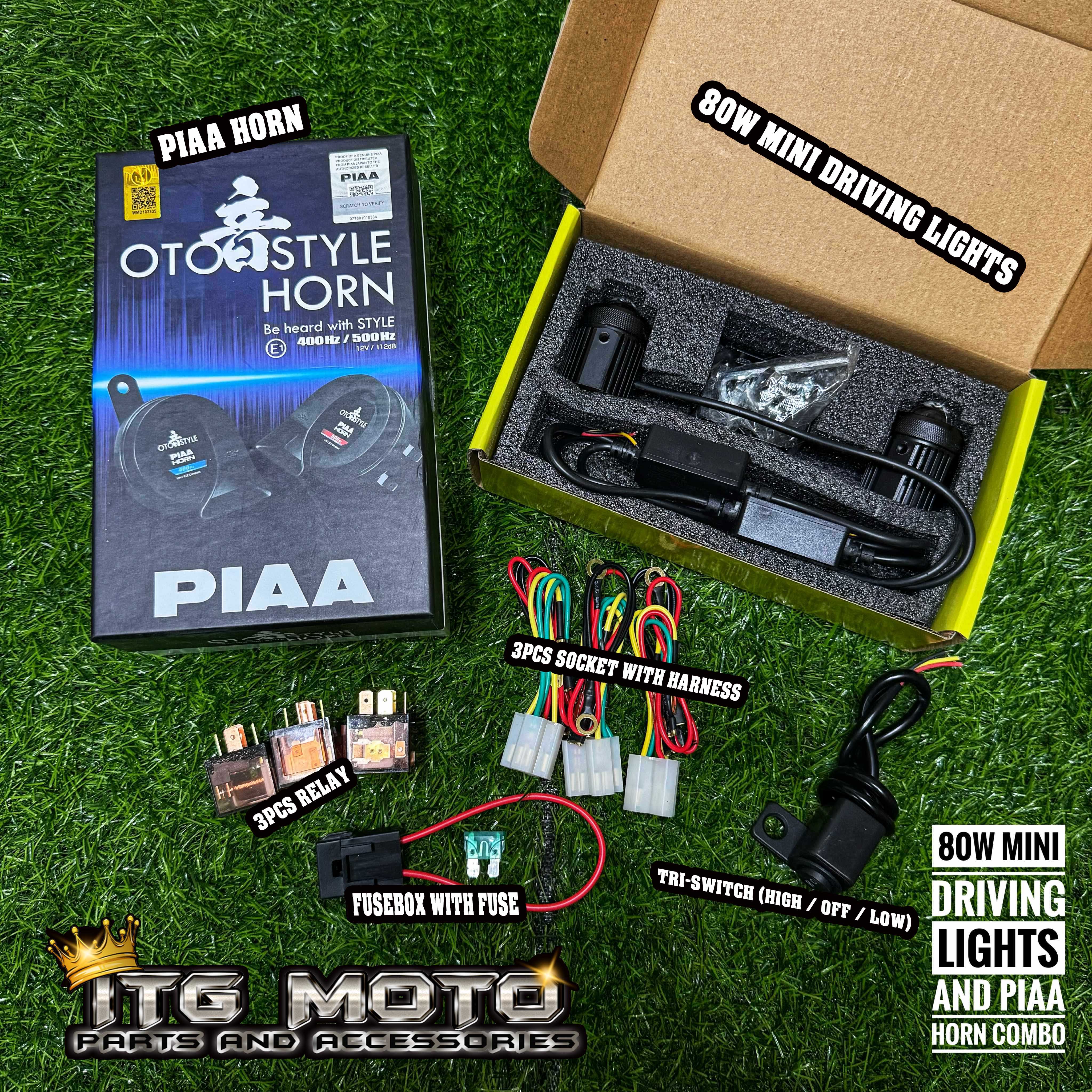 Mini Driving Lights 80W Driving Light + Loud PIAA Horn Combo Plug ...