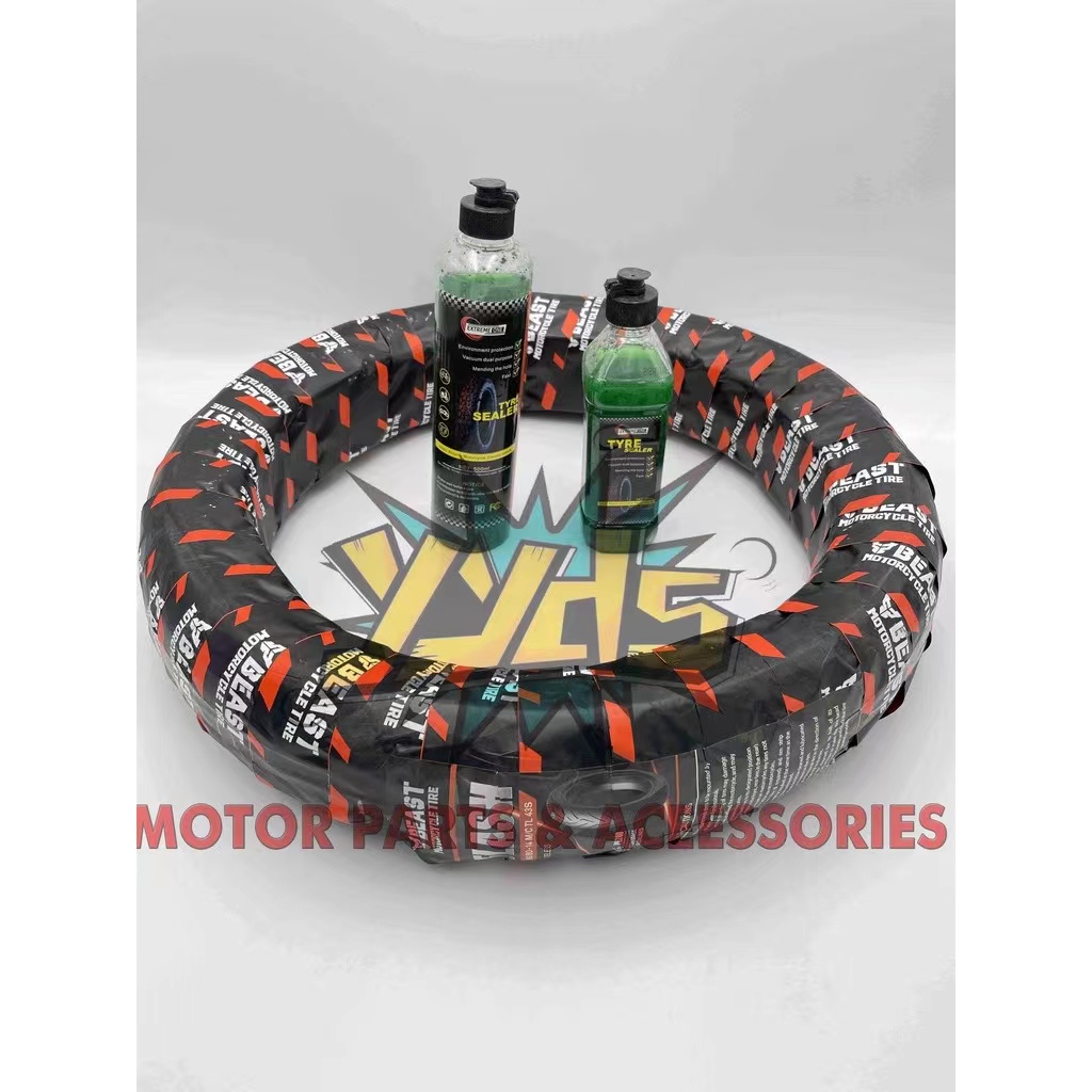 BEAST FLASH P6240 TUBELESS MOTORCYCLE TIRE 14 INCHES SKID TIRES ...