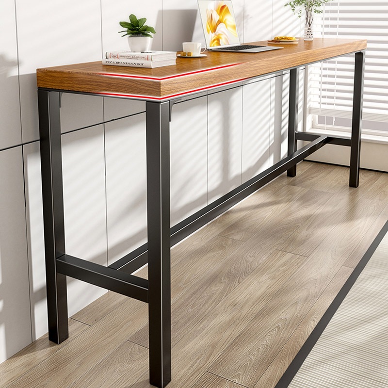 Bar Table 180cm Narrow Waterproof - High Long Table with Stool Set for ...