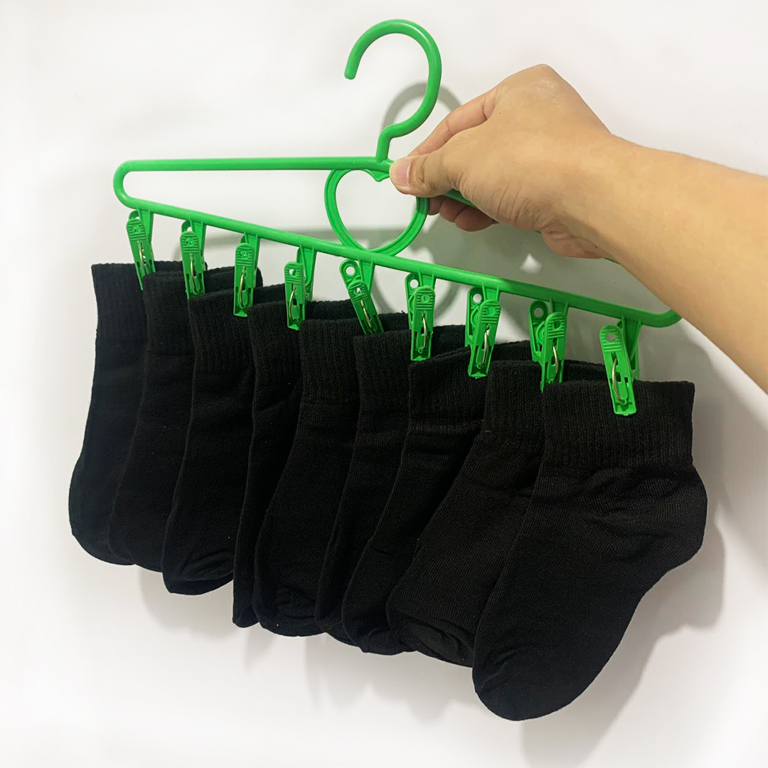 6pcs/set (10 Clips) Class A Hanger With Clip Sipit Laundry Hanger high ...