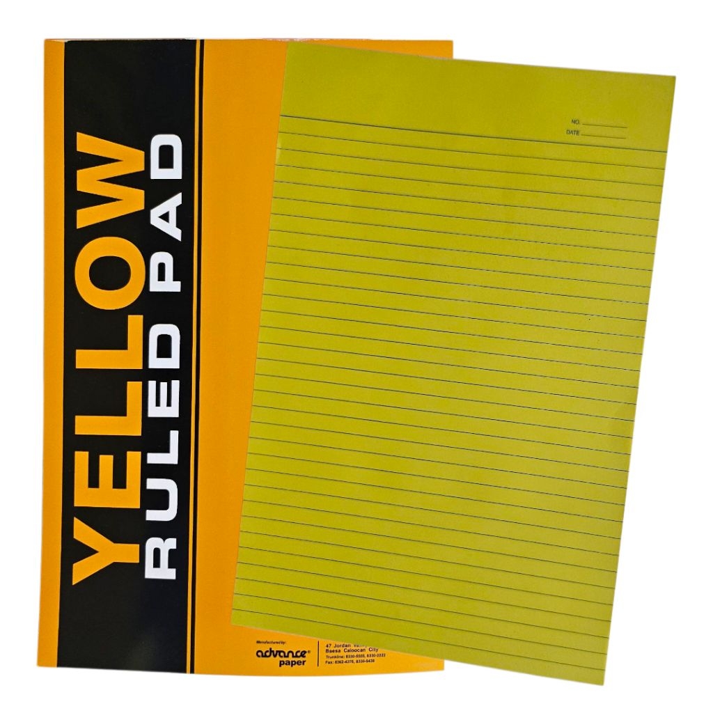 Advance Yellow Ruled Pad 10 Pads | Shopee Philippines