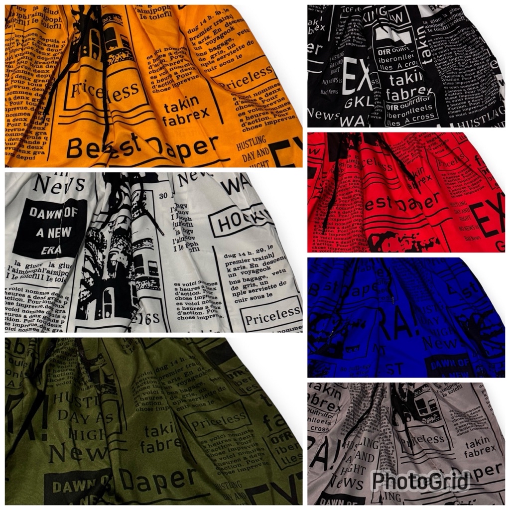 TASLAN SHORT DYARYO PRINT FIT TO XL | Shopee Philippines