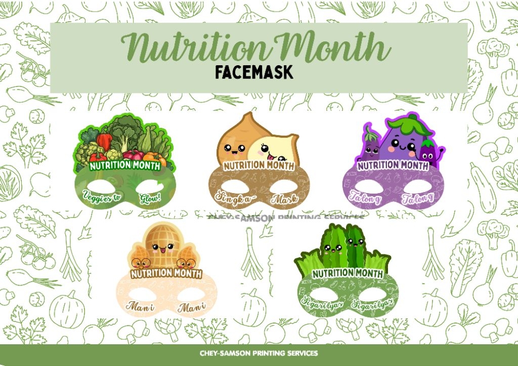 Nutrition Month Mask | Laminated or Glossy Phototop Nutrition Month ...