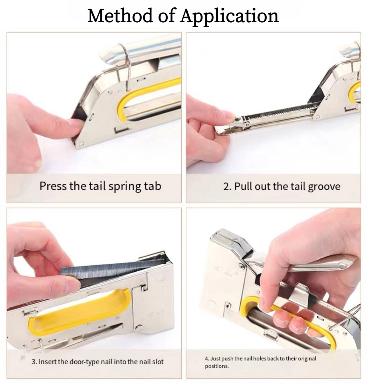 Tracker Staple Gun Manual Nail Gun Heavy Duty Stapler Furniture Nailer ...