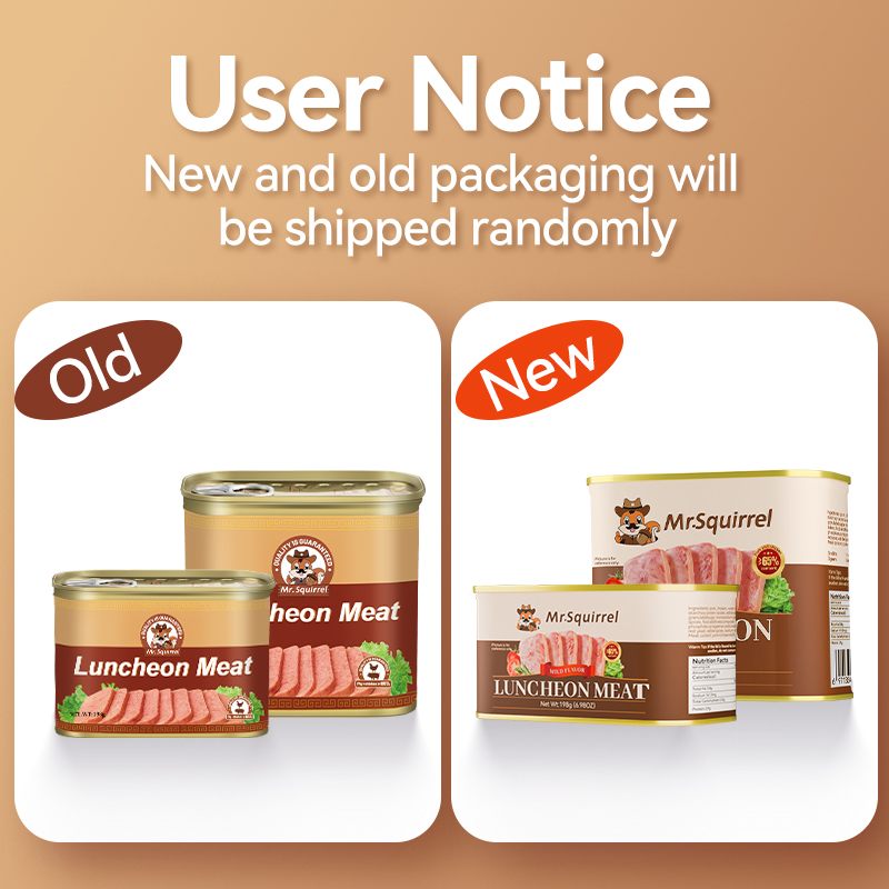 MR.Squirrel Luncheon Meat Original 340g Pork Chicken Black Pepper ...