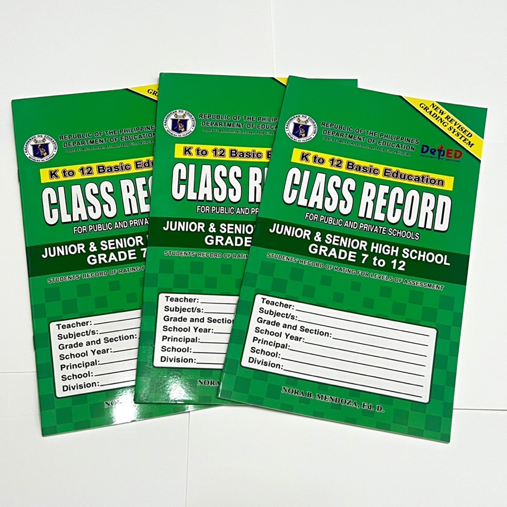 Class Record for K to 12 Basic Education (Elementary & High School ...