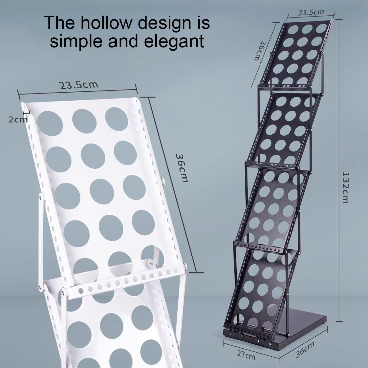 Portable Foldable Document Rack Magazine Promotional Display Floor ...