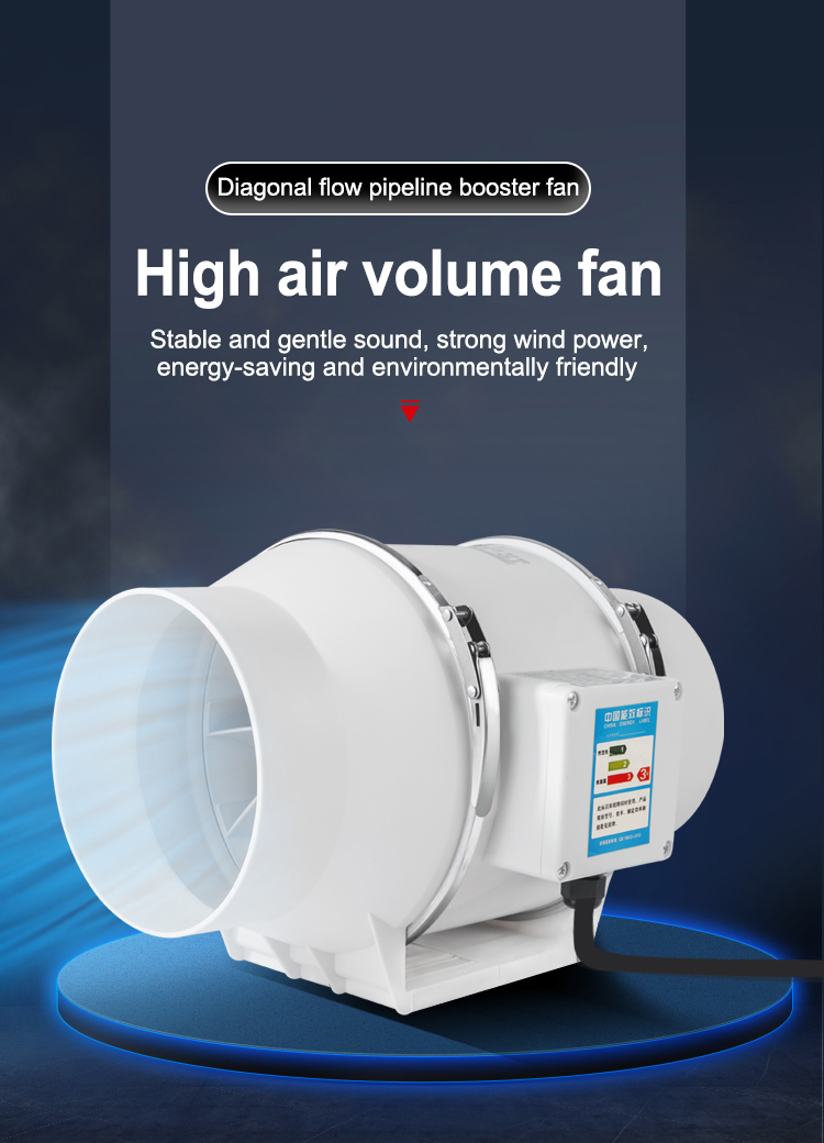 4/5/6/8 inch High Suction Inline Duct Booster Fan Extraction Fan ...
