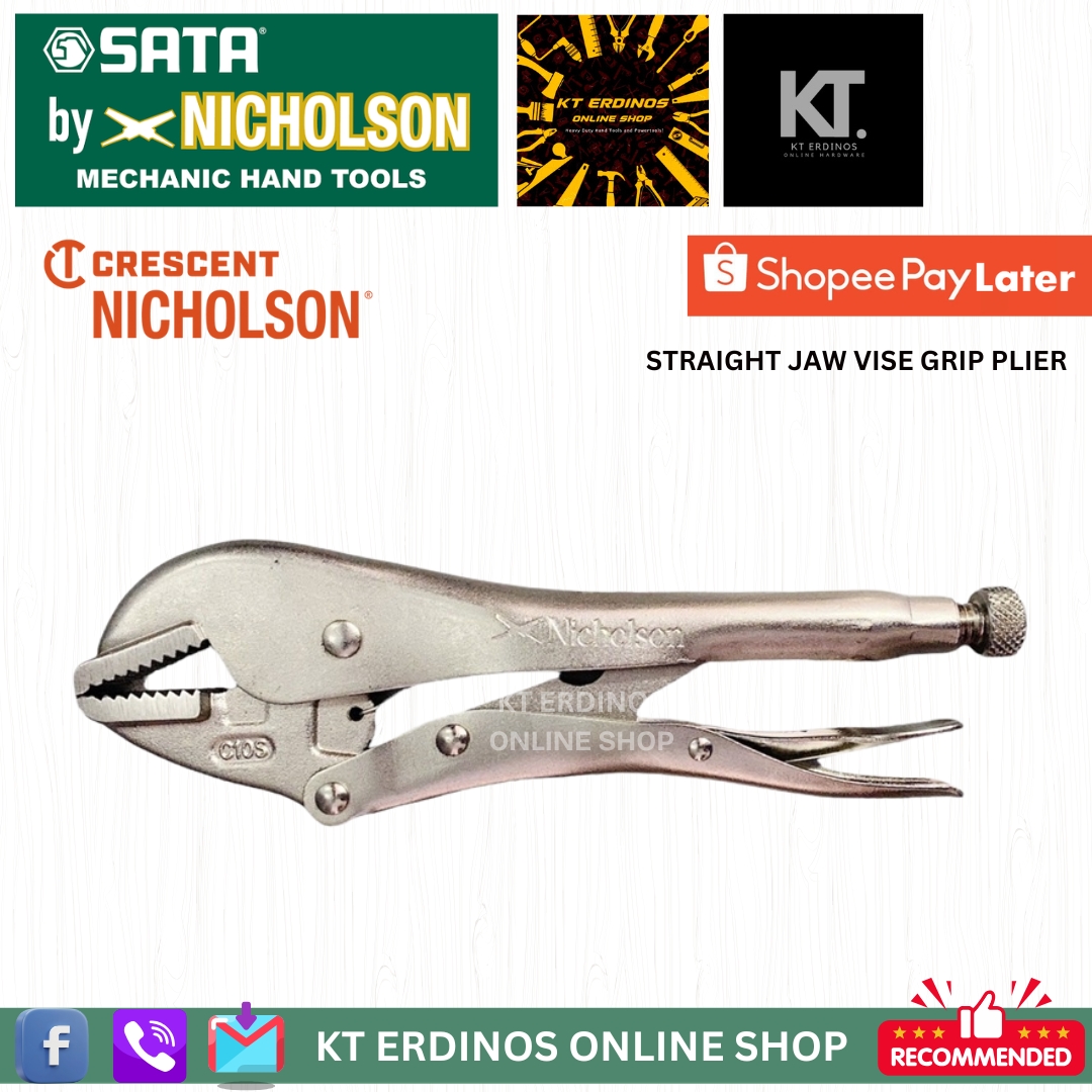 Nicholson Straight Jaw Locking Plier (Original) | Shopee Philippines