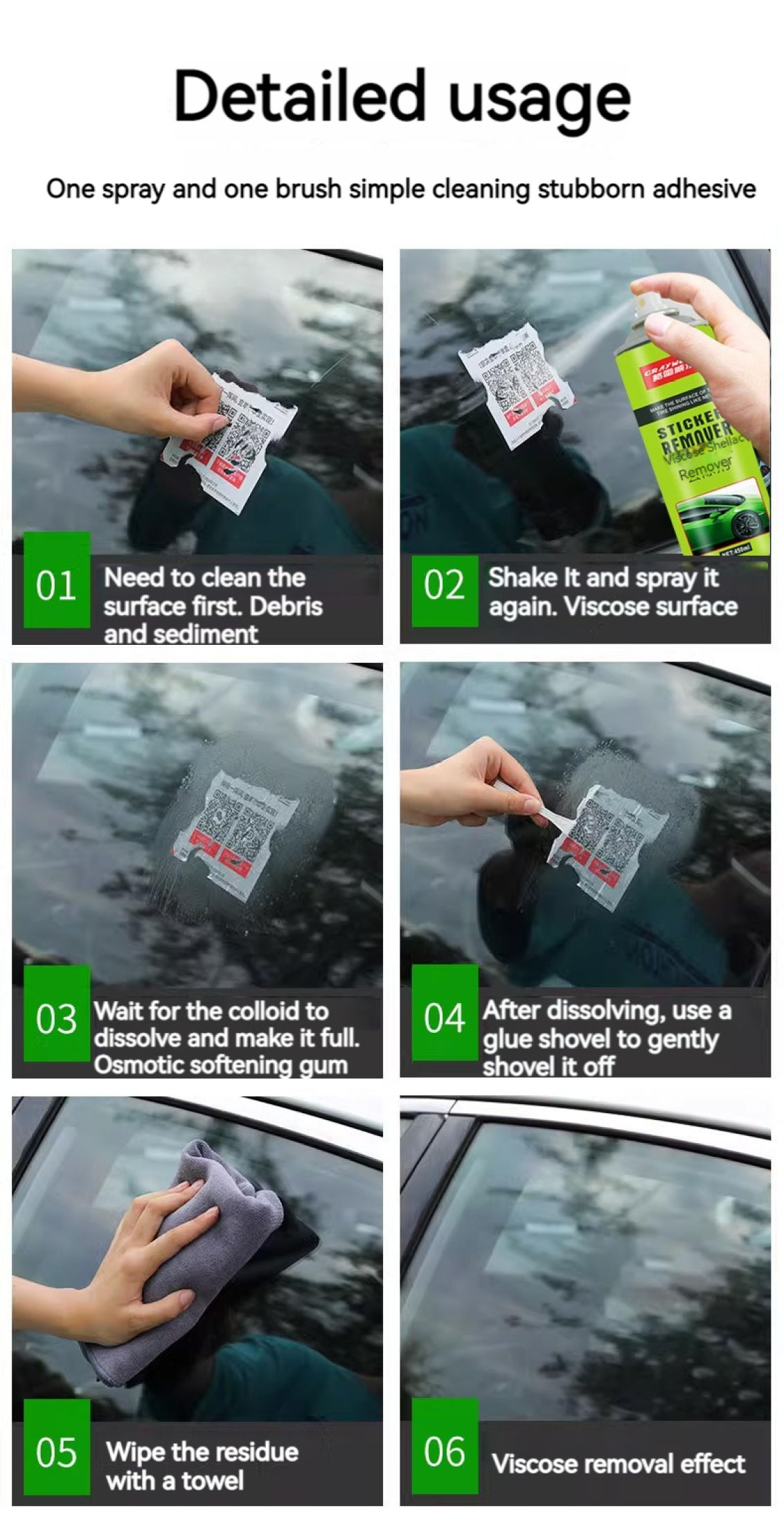 Car Shellac Glue Clean Sticker Remover Adhesive Remover Spray Shellac ...