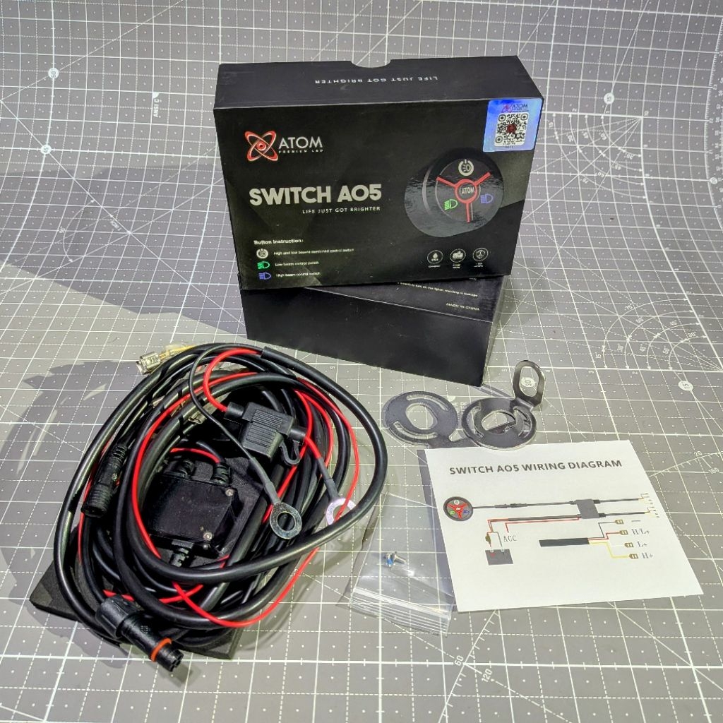 ATOM AO5 Switch + Harness (for Motorcycle) | Shopee Philippines