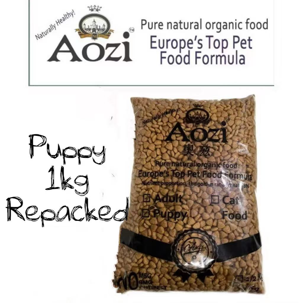 AVIEROO Aozi Organic Puppy Dog Beef 1kg Dry Repacked Pet Food | Shopee ...