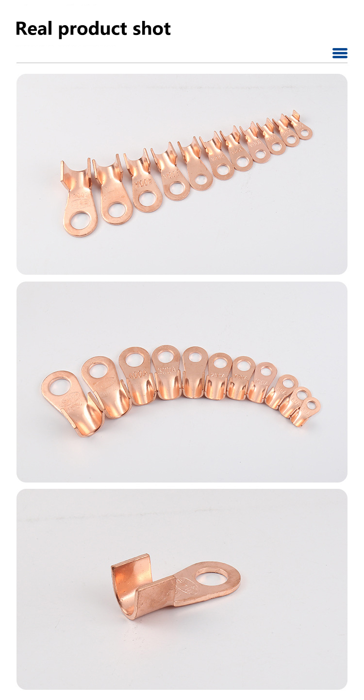 10pcs Battery Lugs Connector Knight Copper Terminal Ot Wire Connector ...