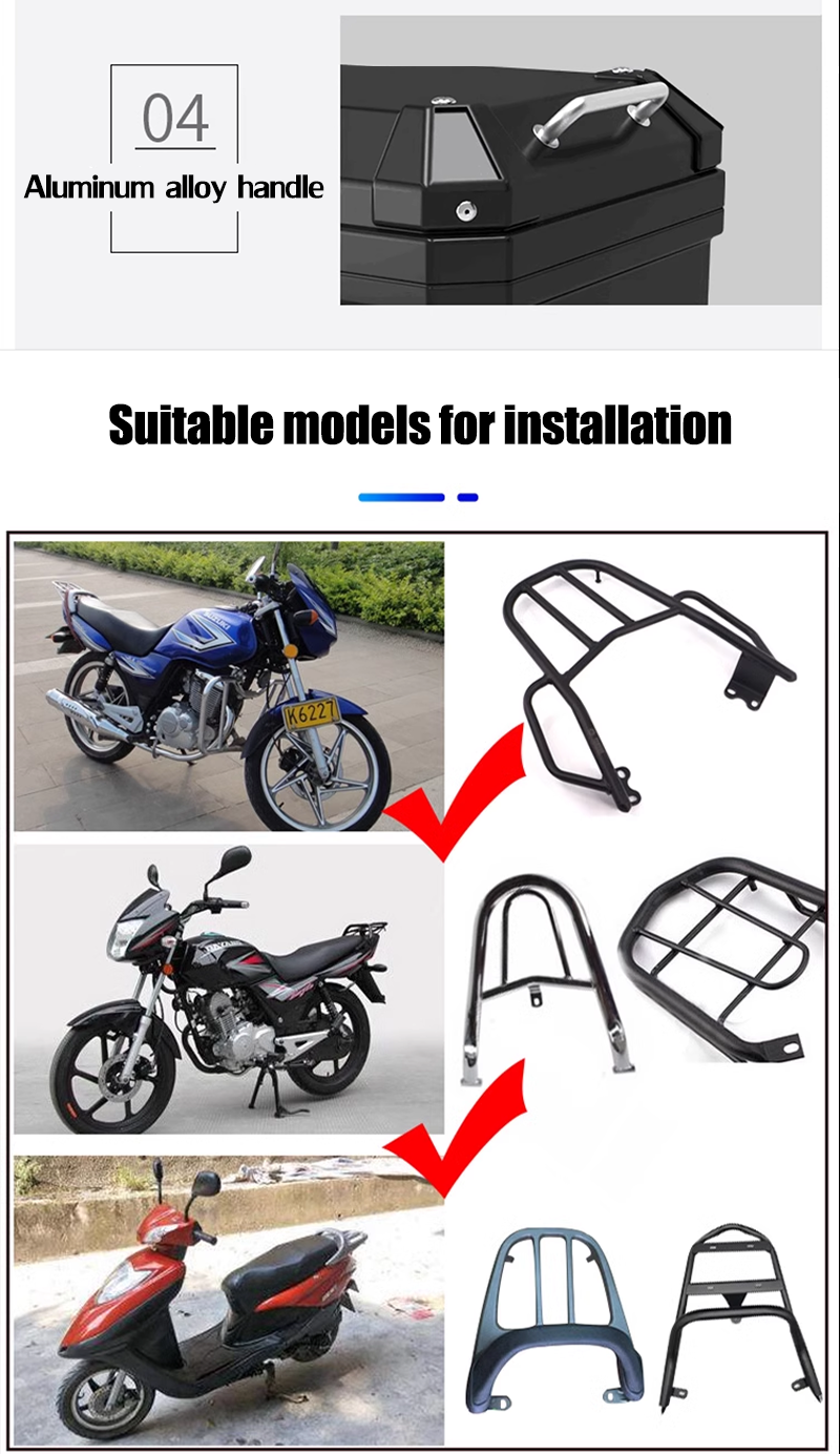 【62L/50L/40L】TOP BOX Motorcycle Compartment Box Helmet Box Motorcycle ...