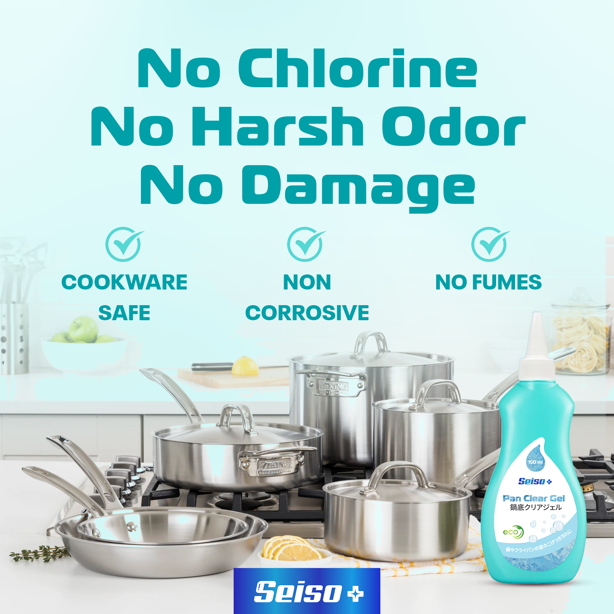 Pan Clear Gel – Pot Bottom Stain Remover for Iron, Stainless Steel, and ...