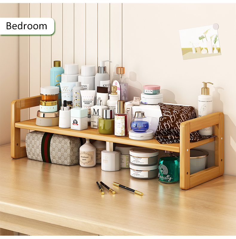 TUBUAN Bamboo Monitor Stand 1Layer/2Layer Computer Monitor Riser Wood ...