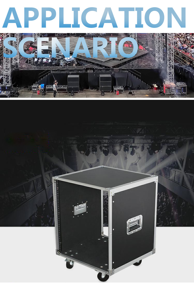 SOKC 12U Flight Case Power Amplifier Rack Empty Cabinet Touring Case ...