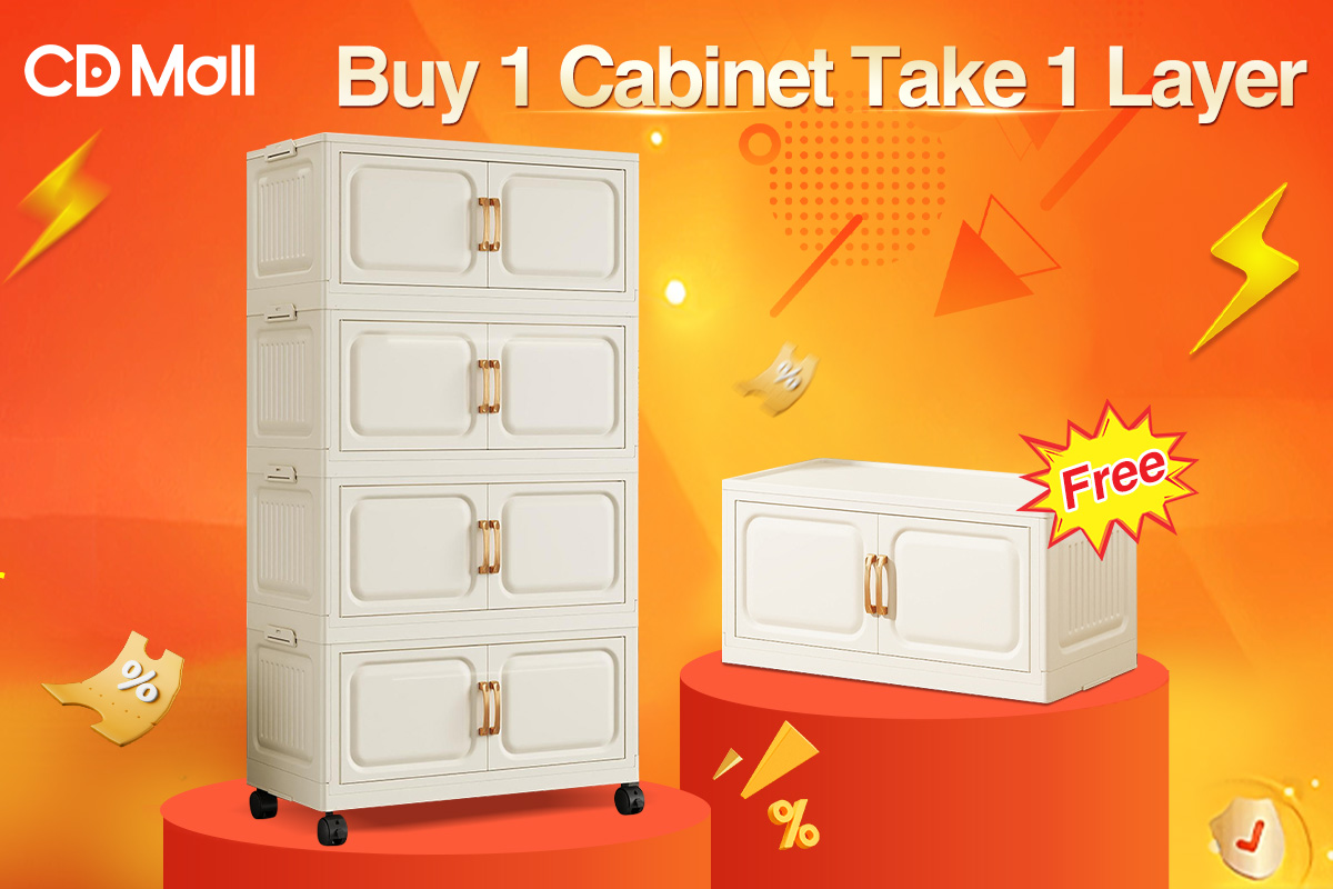【Buy 1 take 1】CD Cabinet for Clothes Foldable Cabinet Organizer Durabox ...