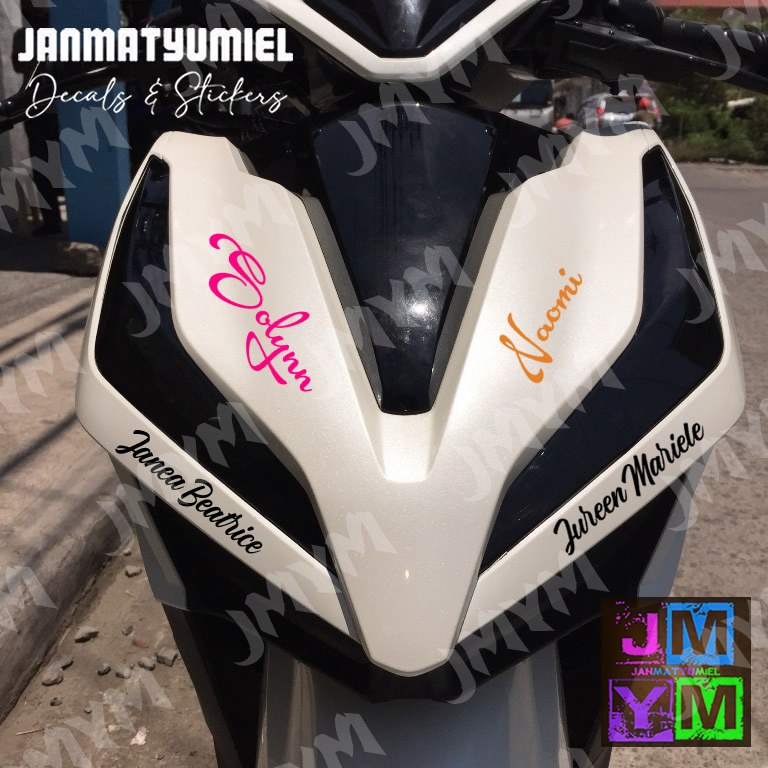 Customized Name Die-Cut Vinyl Sticker/Decal for Motorcycle, Car, laptop ...
