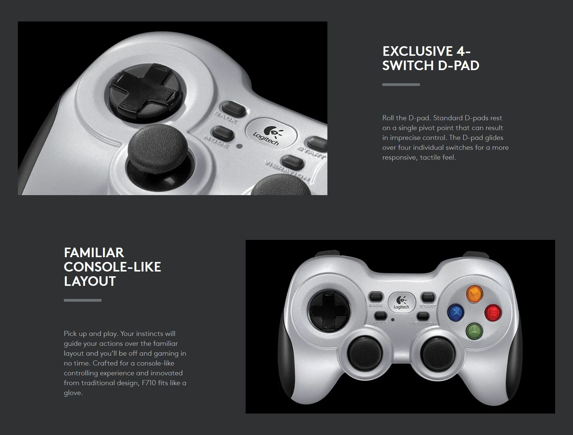 Logitech F710 Wireless Gamepad - Black/Silver | Shopee Philippines