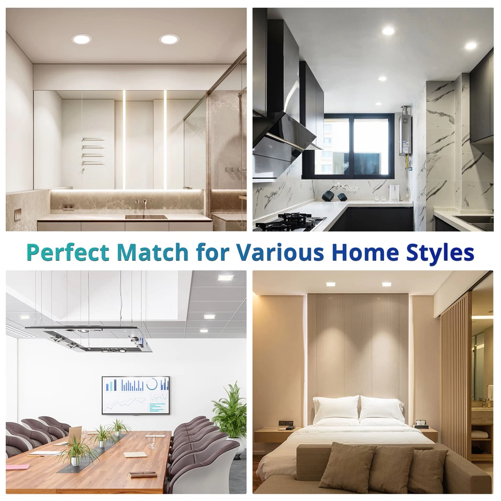 Thin Pin Light 12-86W Led Downlight Round/Square Ceiling Light Recessed ...