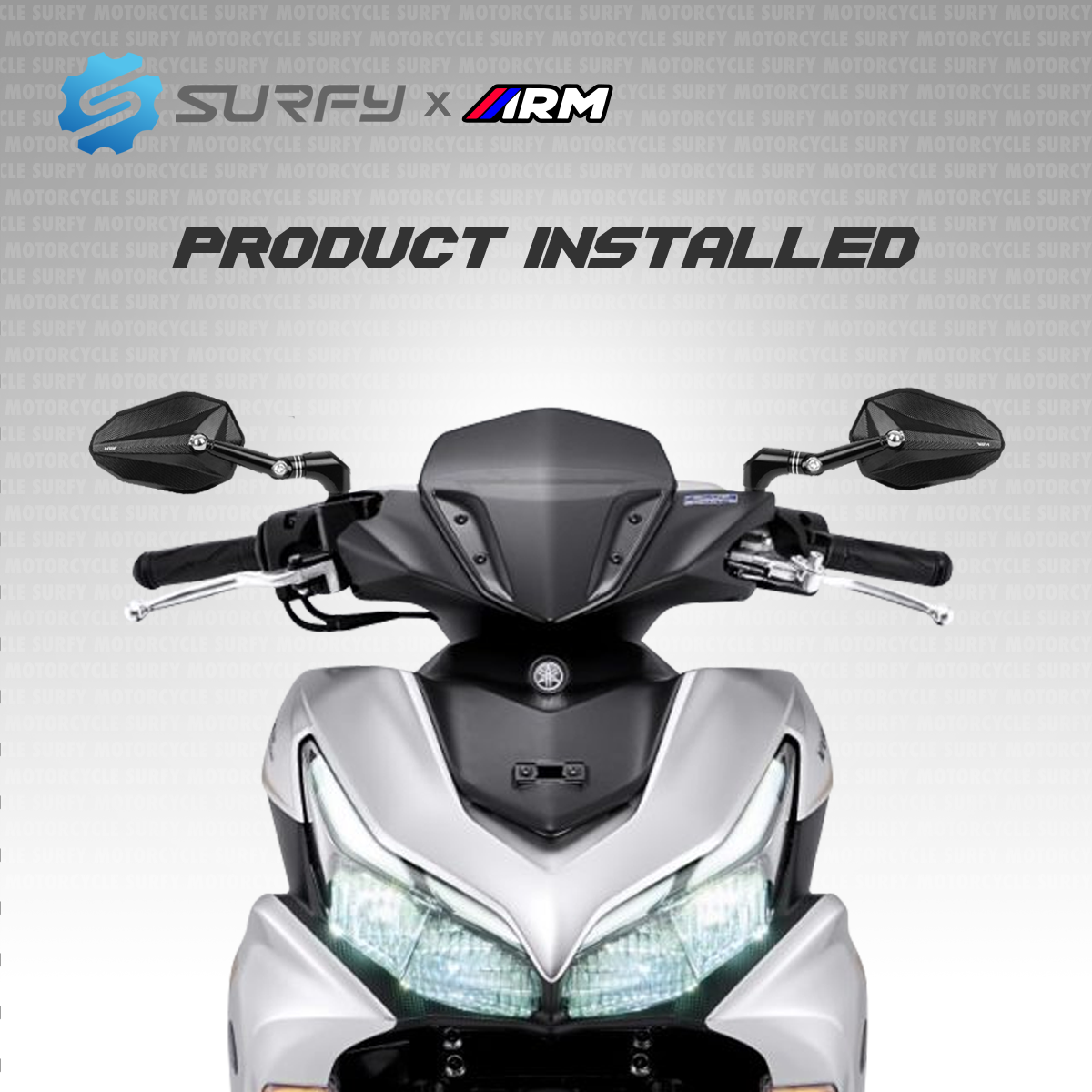ARM Nighthawk V2 Side Mirror Full CNC Aluminum Adjustable HD Clear Lens ...