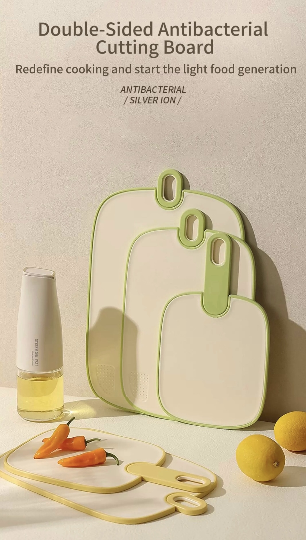 Classy Luxe Chopping Board Antibacterial Kitchen Board Vegetables Fruit ...
