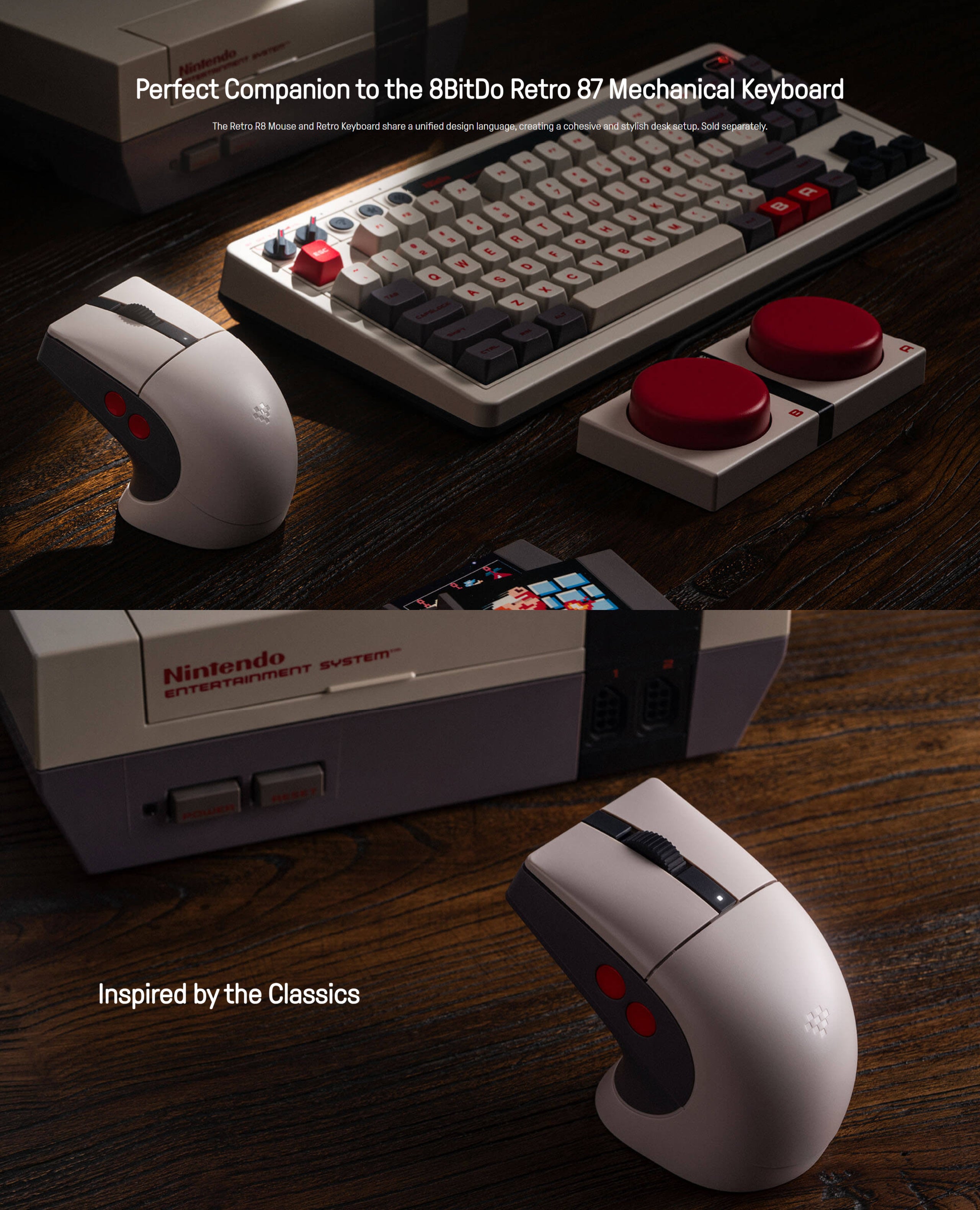8Bitdo Retro R8 Tri-Mode Mouse with Charging Dock N Edition (85CB ...