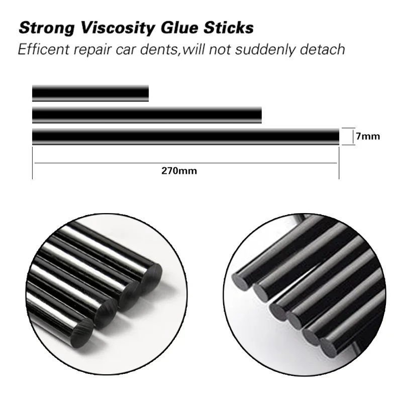 100pcs 7x190mm Black White High Adhesive Hot Melt Glue Stick Hot-melt ...
