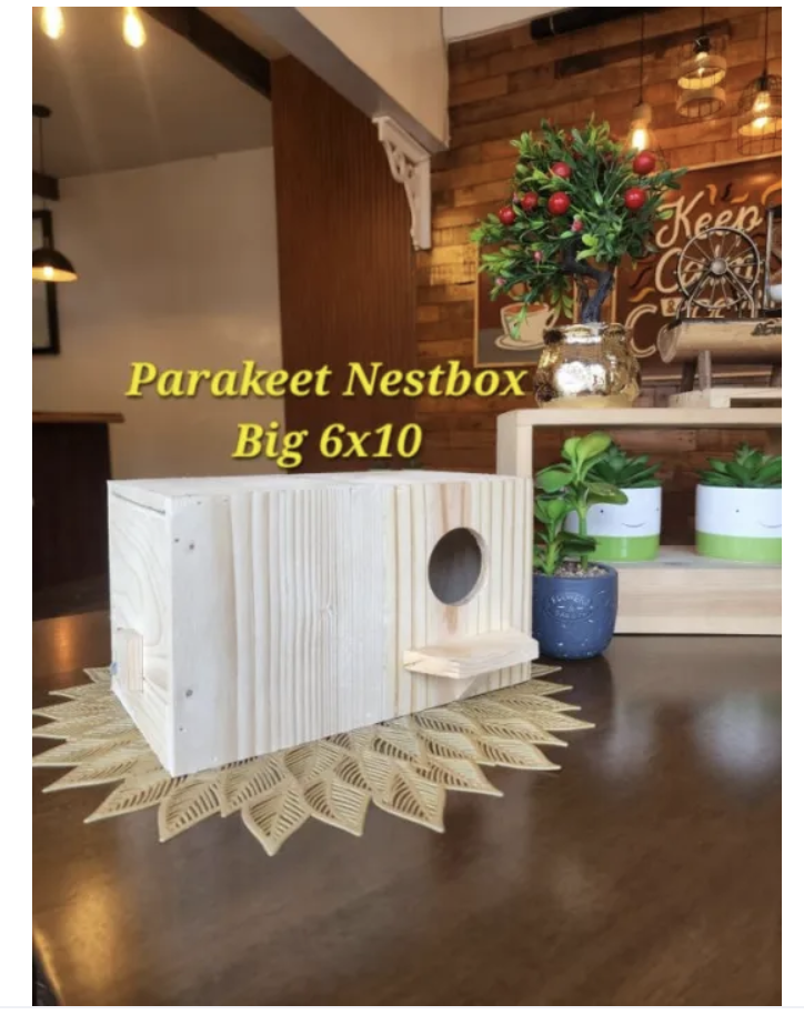 Bird Wooden Nest Box Nesting Breeding Home Palochina Material for ...