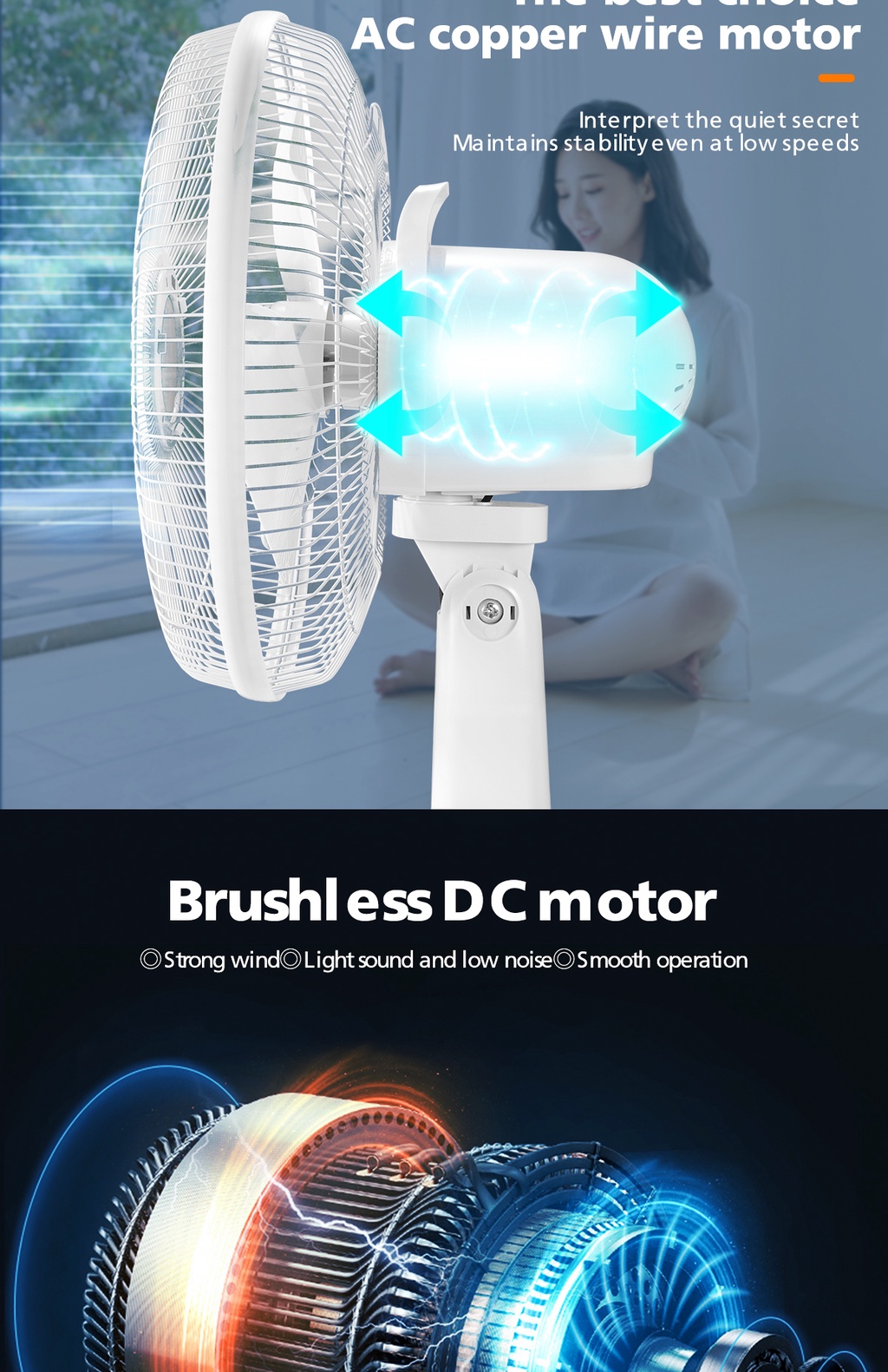 Solar Electric Fan With Panel Standard Rechargeable Portable Solar Fan ...