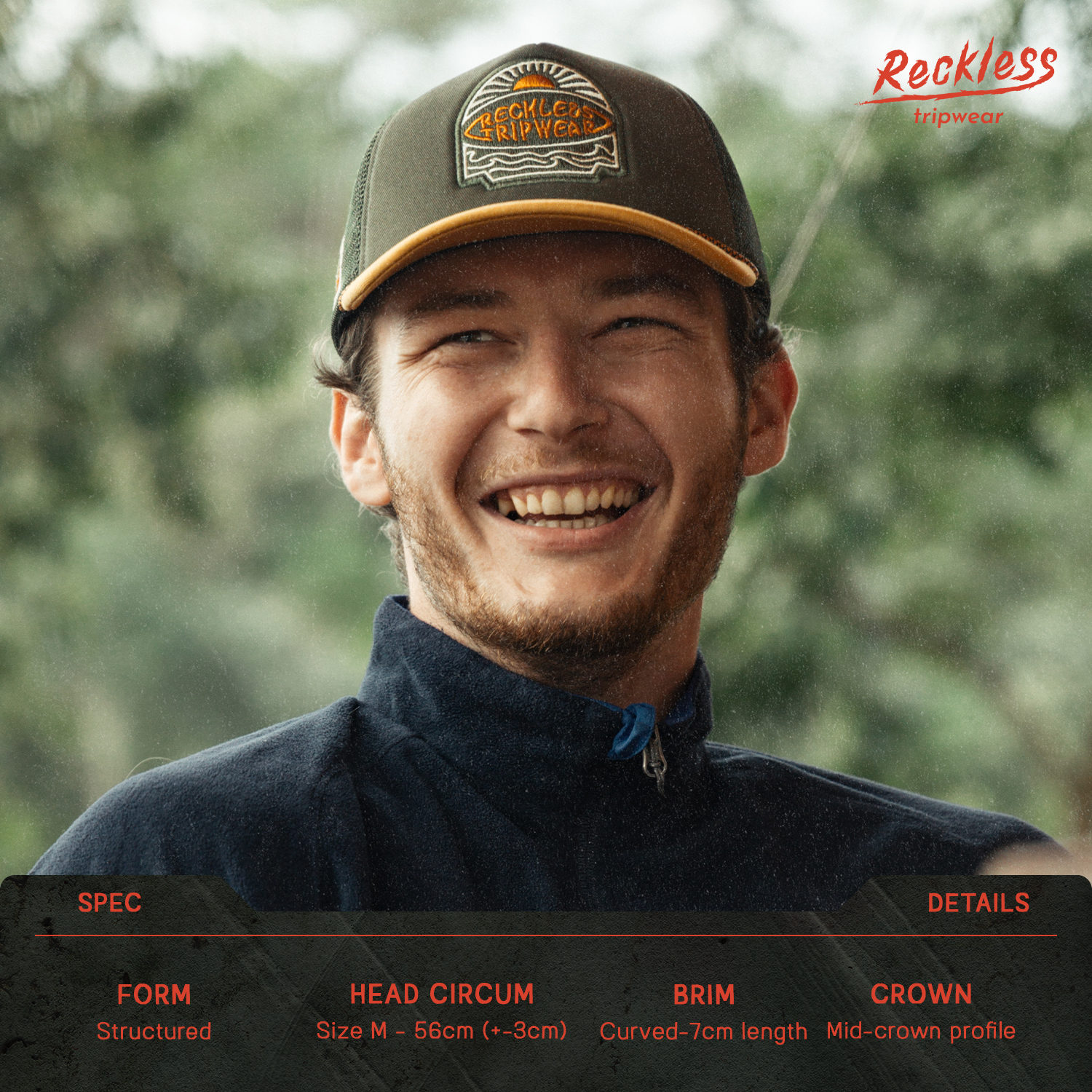 Reckless Tripwear Cap - Strand Cap - Cotton Khaki Fabric, Breathable ...